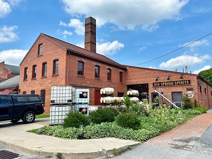 Industrial chic meets craft spirits. Big Spring Spirits transformed this historic brick building into a distillery that turns Bellefonte's famous spring water into something considerably more potent.