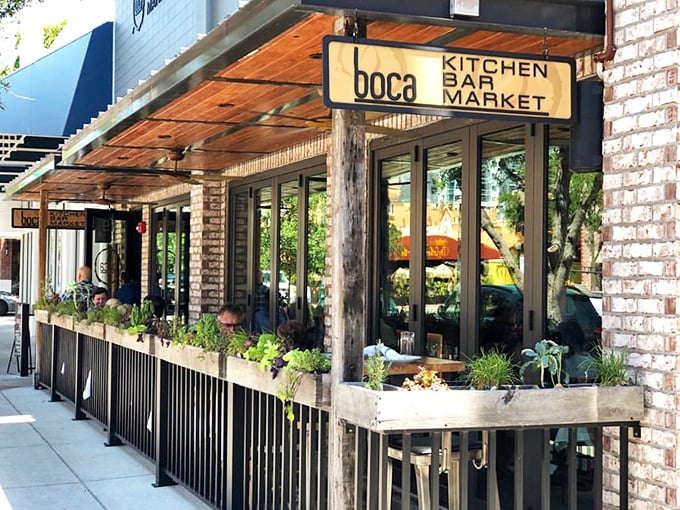 Boca Kitchen Bar Market brings rustic-chic dining to downtown, where exposed brick and fresh herbs suggest your meal was contemplated with care.