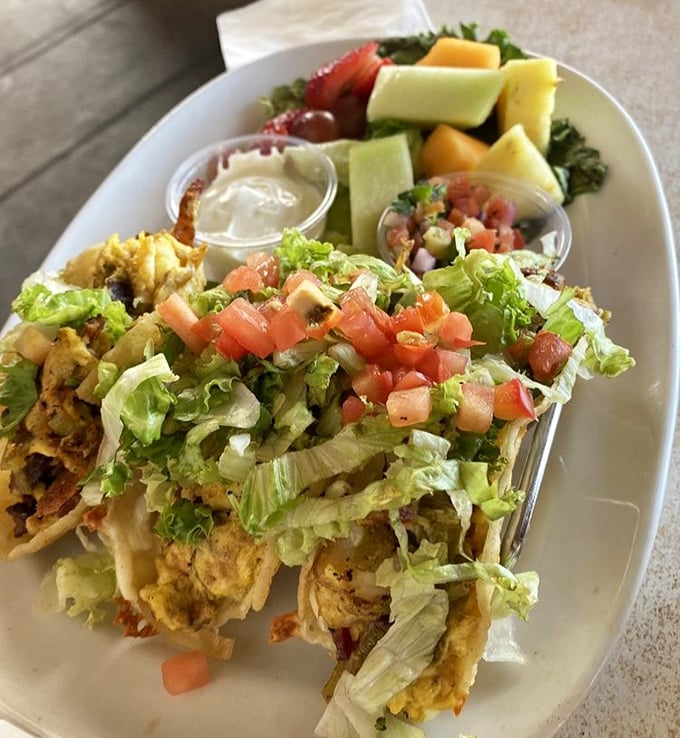 Breakfast tacos that bring together the best of morning flavors. The fresh pico de gallo adds a wake-up call that coffee can only dream about.