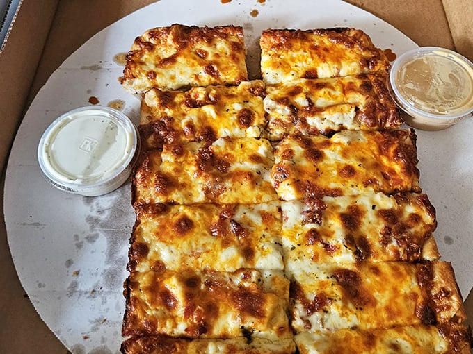Cheese bread that demands to be pulled apart and shared – though sharing might become increasingly difficult with each heavenly bite.