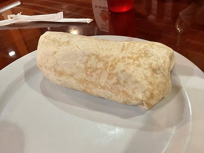 This burrito isn't just big—it's California big, wrapped tight and ready to satisfy even the hungriest gold rusher.