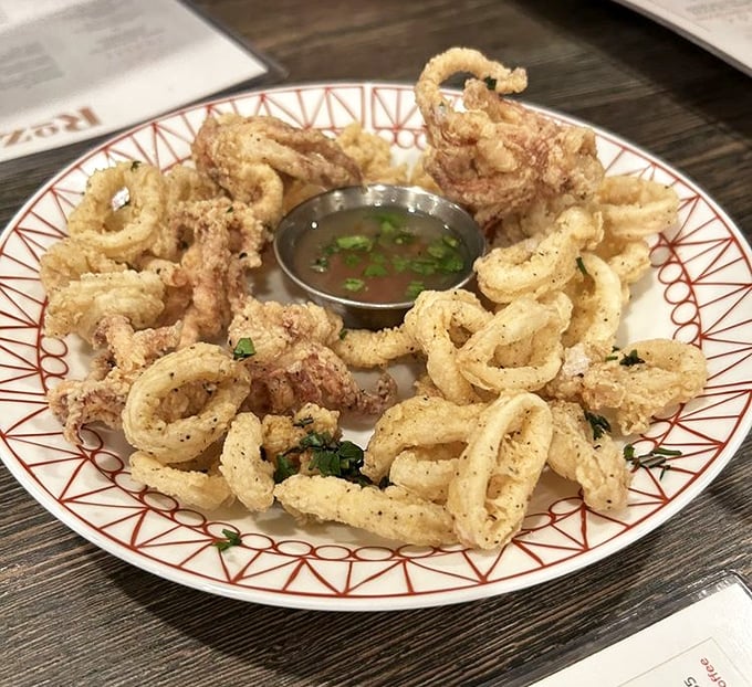 Calamari rings that actually taste like seafood, not rubber bands. Revolutionary concept!