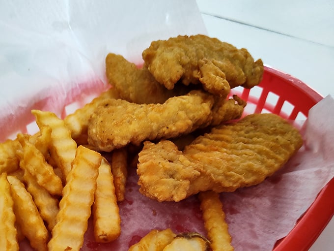 Chicken fingers that actually look like they've met a real chicken recently—crispy, golden, and ready for their close-up.