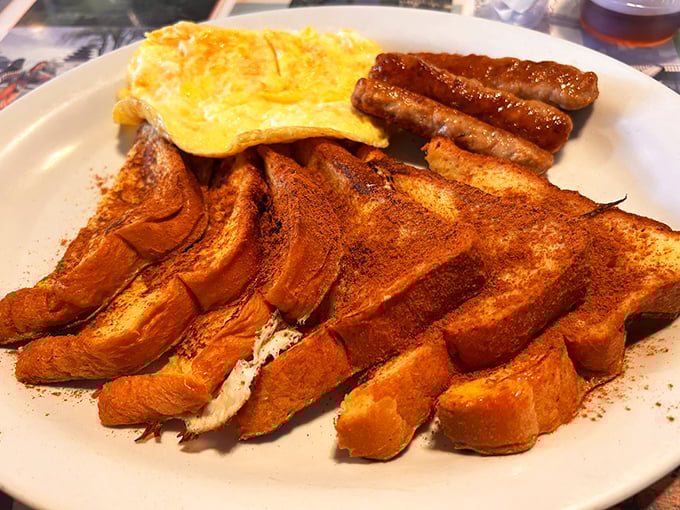 French toast that makes you question all other French toast. Cinnamon-kissed, perfectly golden, and ready for its breakfast beauty shot. 