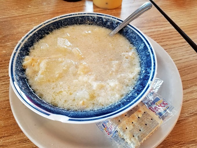 This isn't just clam chowder; it's a warm hug in a bowl on a cool Florida evening.