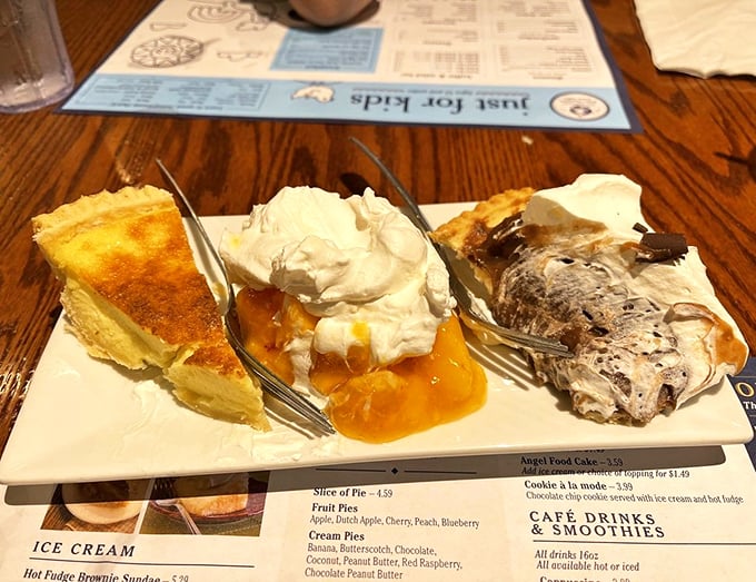 Pie perfection on a plate. When they say "a slice of heaven," this is what they mean—flaky crust, creamy filling, and zero regrets.