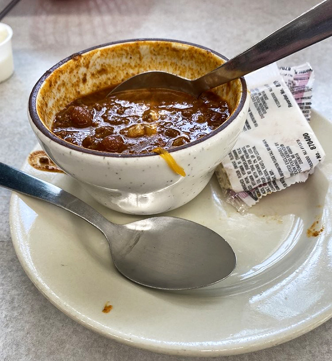 A bowl of chili that could convert vegetarians – hearty, soul-warming, and the perfect companion on those brutal Indiana winter days.