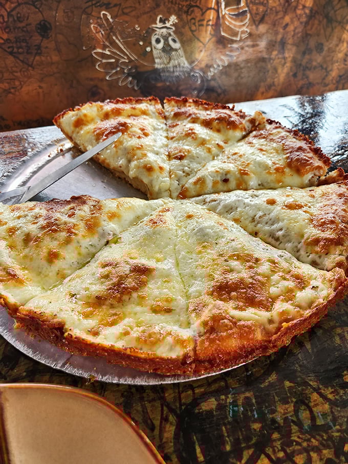 Deep dish dreams come true in this golden, cheese-laden tower of pure comfort food bliss.