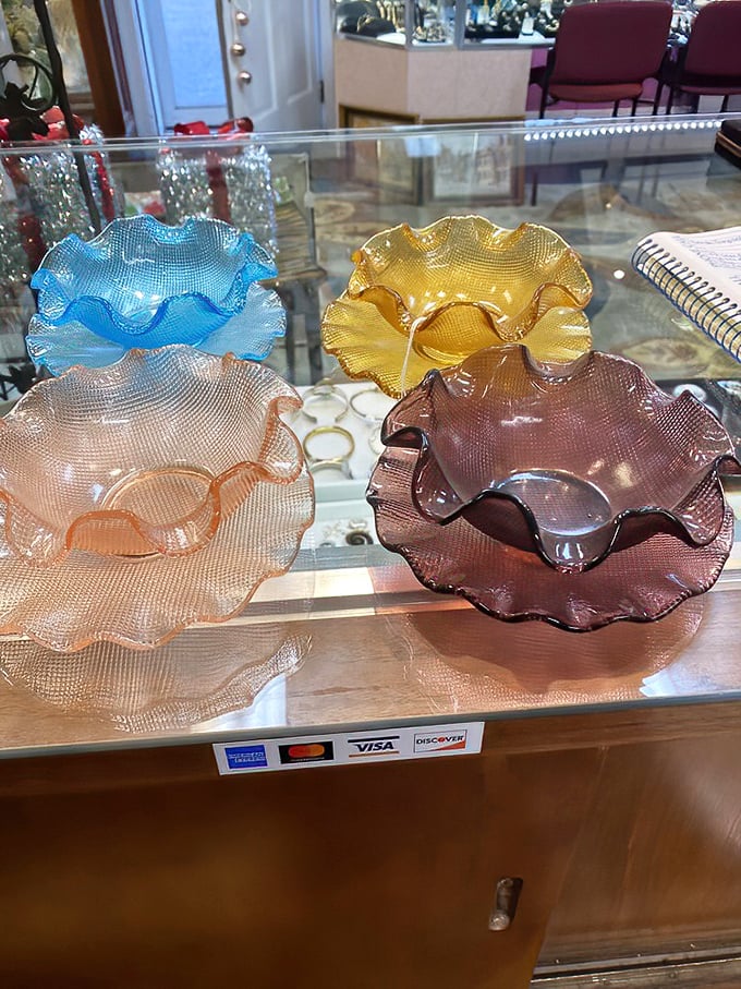 These ruffled glass bowls aren't just dishes—they're conversation pieces that would make even Marie Kondo spark with joy.