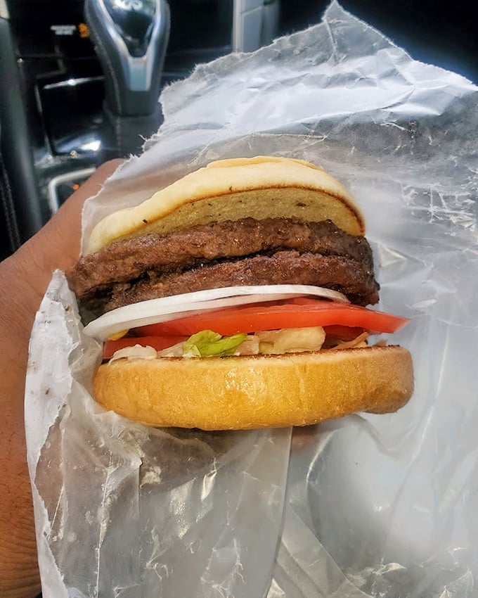 The double burger—because sometimes one patty just won't cut it. This is what fast food aspires to be in its dreams.