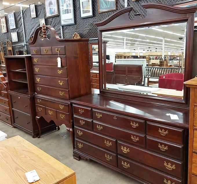 This isn't just furniture—it's American craftsmanship from when drawers were dovetailed and wood was solid. Grandma would approve of these dressers.