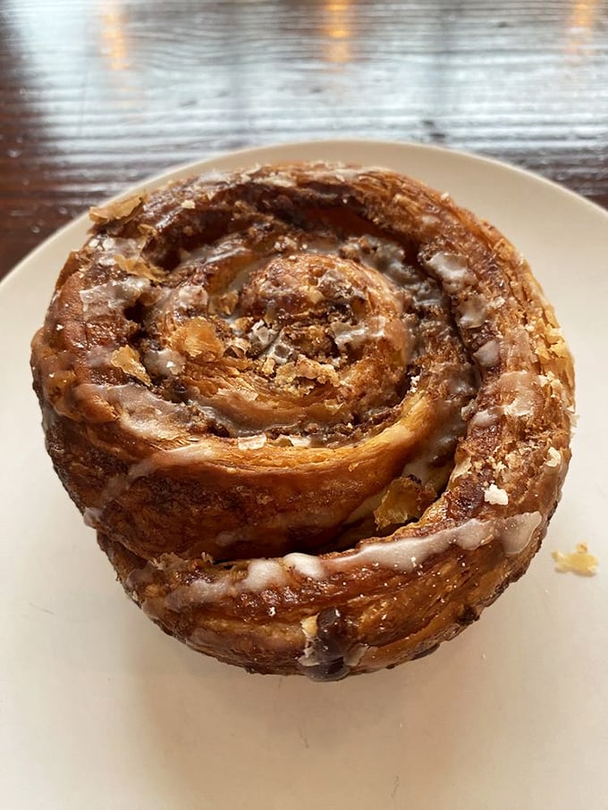 This spiral of buttery perfection proves that some pastries are pure edible art in disguise.