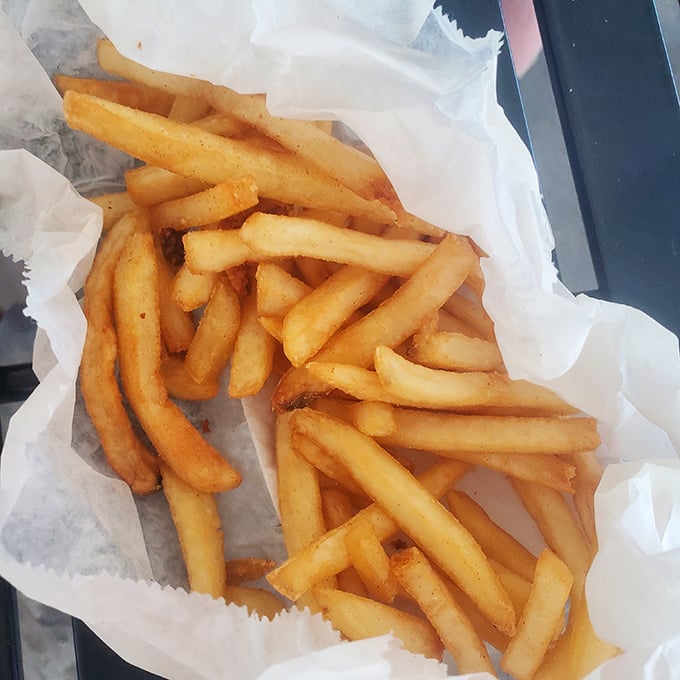 These aren't just fries—they're supporting actors that deserve their own Oscar, crispy on the outside, fluffy within, and utterly irresistible.
