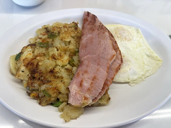 Ham, eggs, and home fries: the holy trinity of diner breakfast that proves sometimes the classics need no improvement.