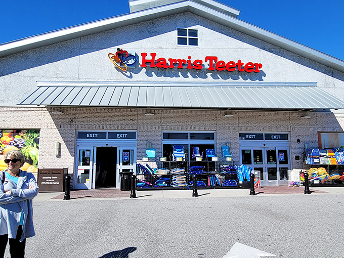 Not just any grocery store—this Harris Teeter is where vacation meal plans are born and forgotten sunscreen is frantically purchased.