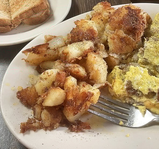 Home fries with that perfect crisp-tender balance—the breakfast sidekick that frequently steals the show from the main attraction.