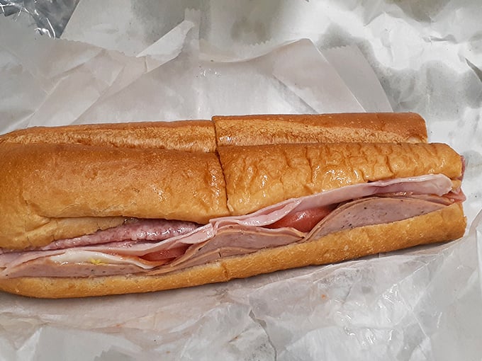 The Italian hoagie—architectural perfection of meats and bread that makes you wonder why anyone would eat a sandwich any other way.