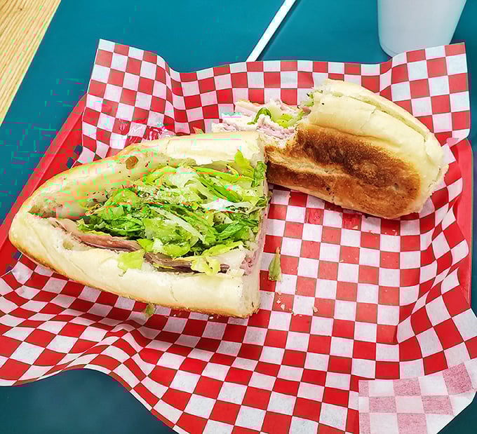 The Italian sub at Villa Roma – where lettuce actually enhances rather than hides, and the bread-to-filling ratio achieves mathematical perfection.