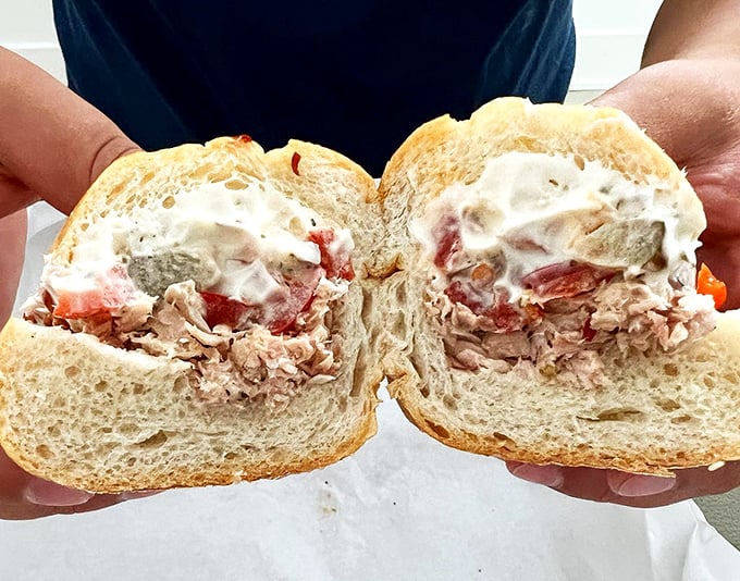The Italian tuna hoagie brings Mediterranean flair to South Philly—a reminder that sometimes the simplest combinations create the most profound flavors.