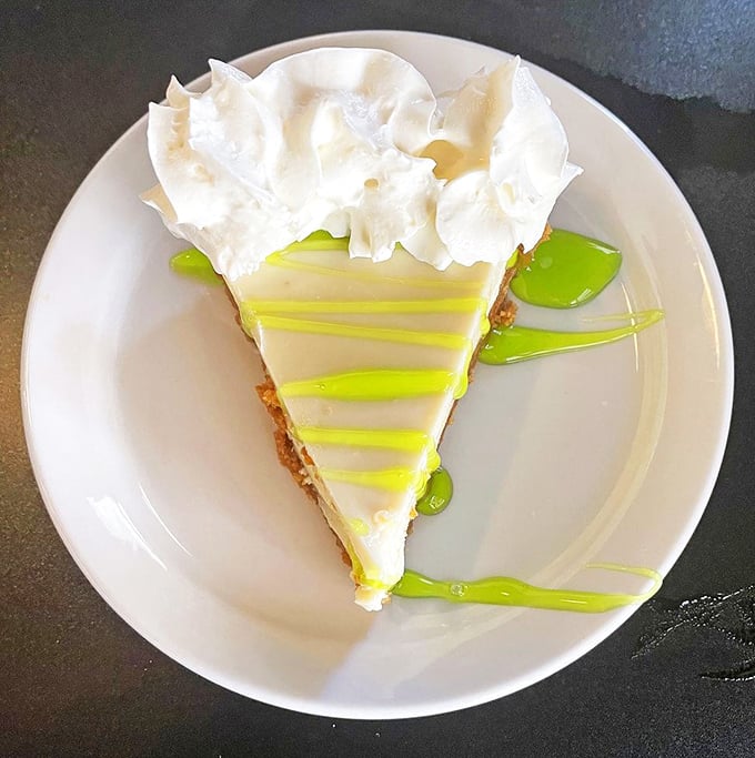Key lime pie that strikes the perfect balance between sweet and tart—like a good marriage or that one perfect Seinfeld episode.