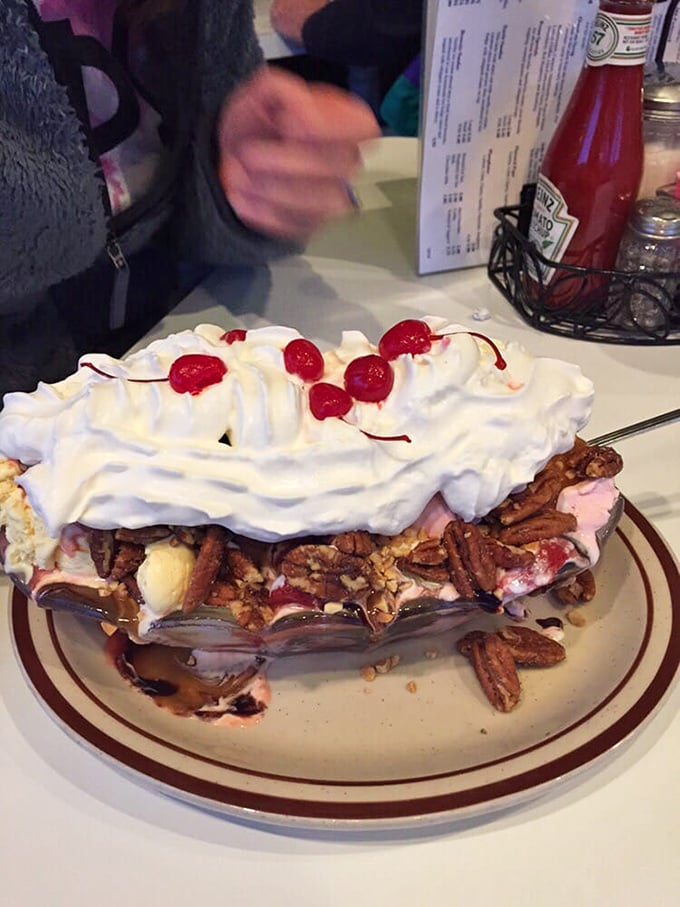 The M&M's sundae—where candy meets ice cream in a relationship more perfect than most Hollywood marriages.