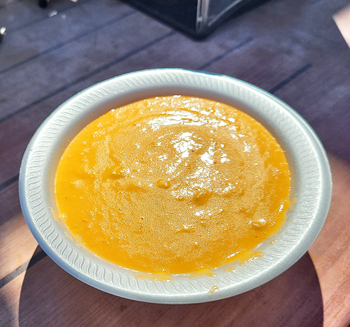 A bowl of sunshine disguised as lobster bisque – velvety, rich, and worth every spoonful of maritime bliss.
