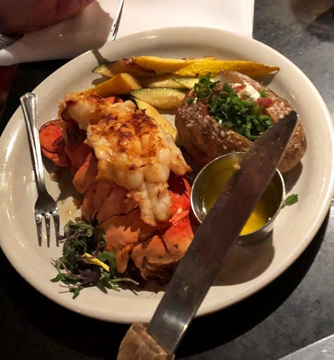 Lobster tail and baked potato—the Fred Astaire and Ginger Rogers of classic dining, dancing together in perfect harmony on your palate.