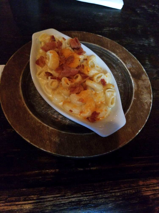 Not your childhood mac and cheese. This grown-up version with crispy bacon topping is what your inner eight-year-old and adult self can finally agree on.