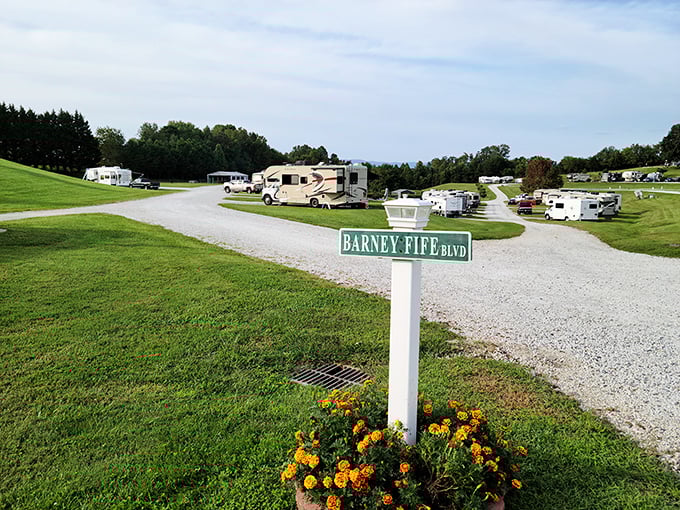 Mayberry Campground offers a slice of RV heaven where neighbors actually want to be neighbors.