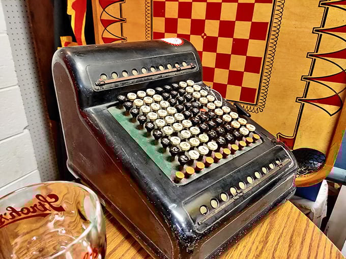 Before spreadsheets lived in the cloud, this mechanical calculator crunched numbers with satisfying clicks and clacks—analog computing at its finest.