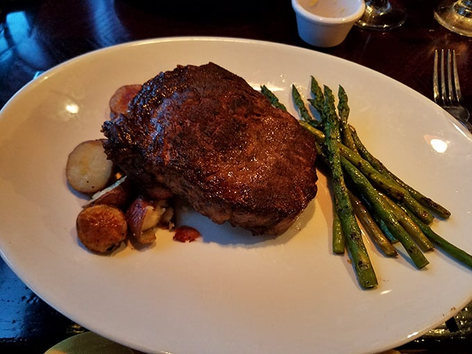 This isn't just steak – it's a celebration of carnivorous perfection, with a crust that crackles and sides that complement without competing.
