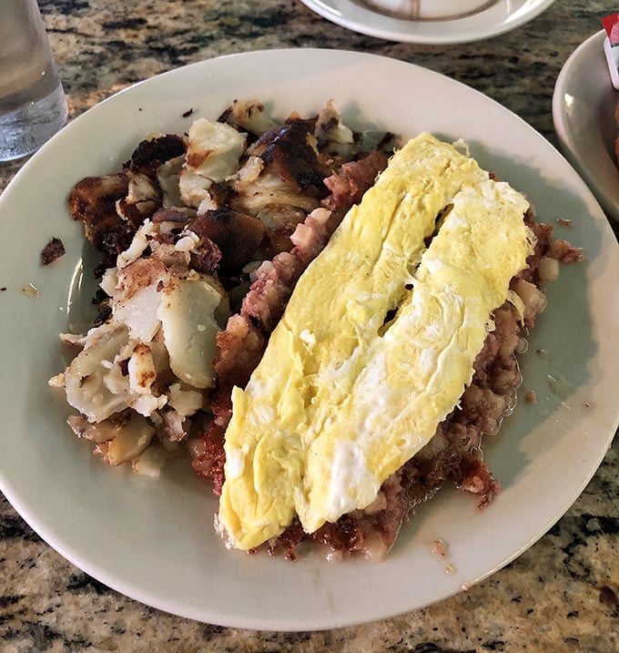 Behold the omelet that started it all – fluffy as a down pillow and loaded with delicious possibilities.