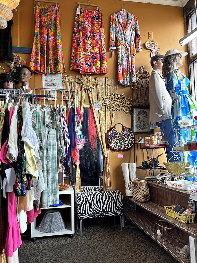 A color explosion that would make Willy Wonka jealous. Those floral maxi skirts are waiting to twirl at your next summer festival.