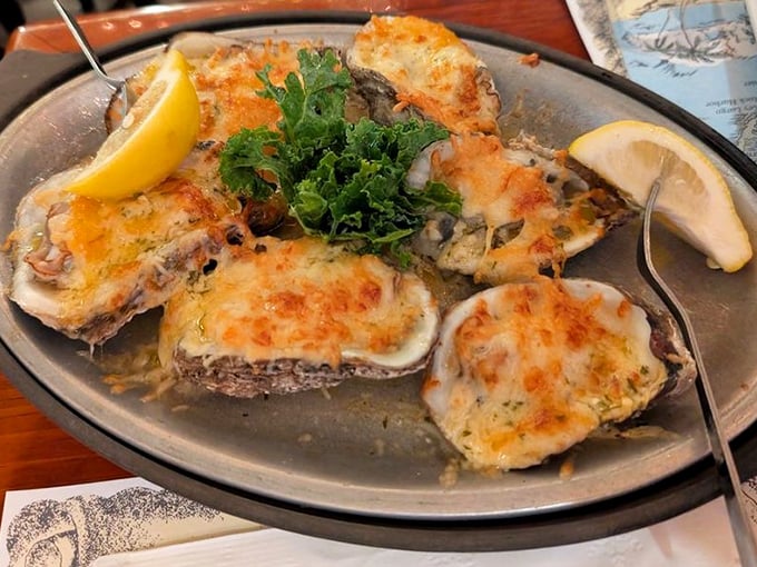 These oysters aren't just baked, they're transformed—cheese-crowned jewels of the sea that make you wonder why you'd ever eat them any other way.