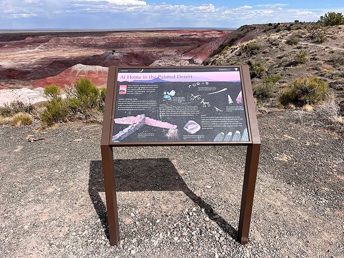Knowledge with a view! This interpretive sign explains what you're seeing, though your eyes might be too busy feasting to read it.