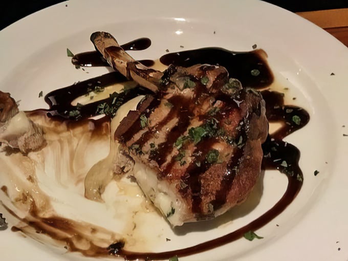 This pork chop isn't just dinner – it's a masterpiece of meat adorned with a balsamic reduction that would make Italian grandmothers nod in approval.
