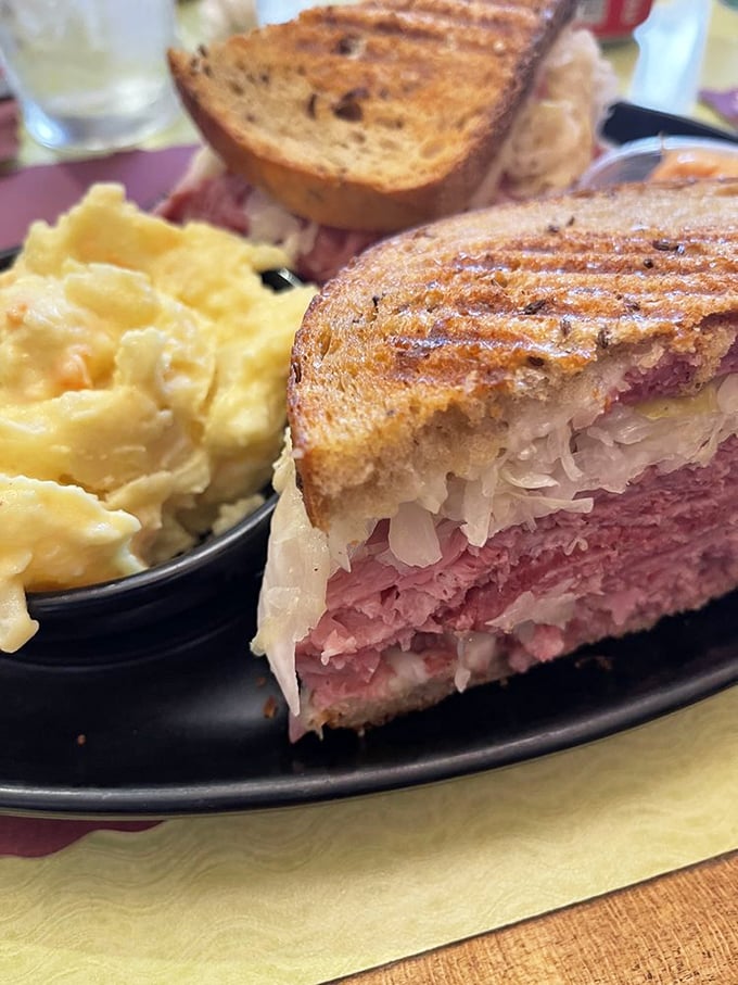 The Reuben sandwich here doesn't just satisfy hunger – it resolves existential crises. That perfect grilled rye deserves its own fan club. 