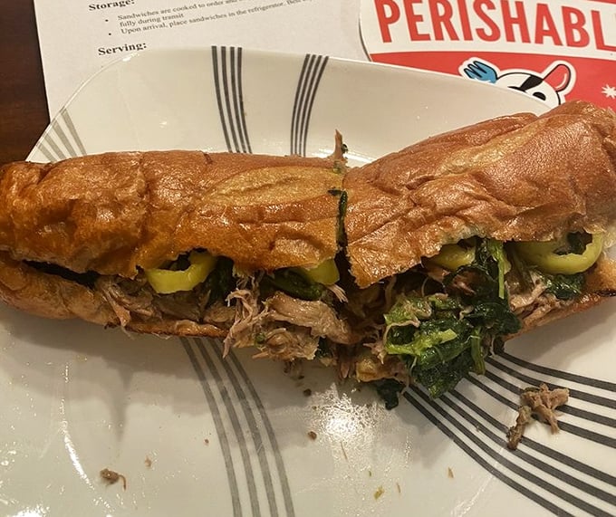 The roast pork sandwich with broccoli rabe—Philly's unsung hero. Like finding out your quiet neighbor is secretly a rock star. The sandwich equivalent of a standing ovation.