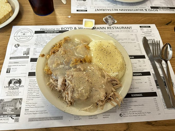Turkey and mashed potatoes that taste like every holiday memory you've ever cherished, available on an ordinary Tuesday. Pure magic.