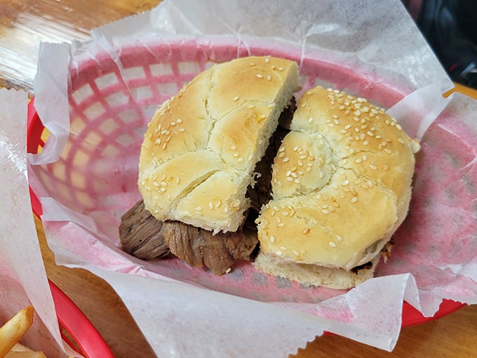 A roast beef sandwich that doesn't need fancy tricks or pretentious descriptions—just quality meat, fresh-baked bread, and the dignity of simplicity.