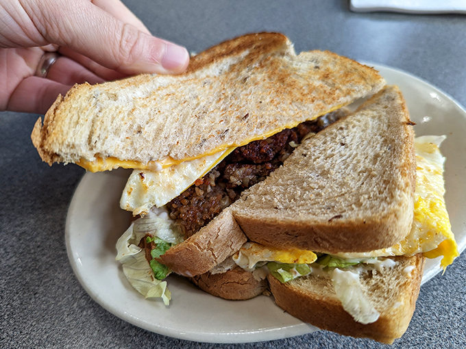The double-decker sandwich – architectural marvel of the culinary world. Layers of goodness that would make Frank Lloyd Wright jealous.