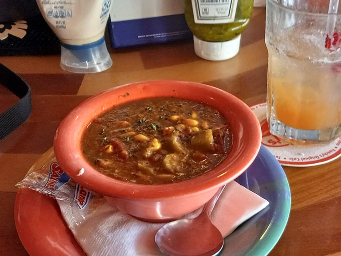 That seafood gumbo has more personality than most people you'll meet – dark, mysterious, and absolutely irresistible.
