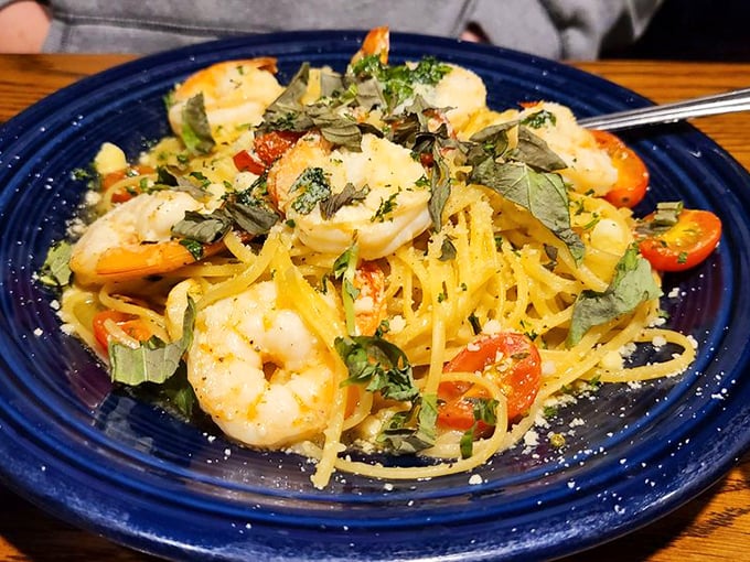 Shrimp scampi that's having a party with pasta and you're invited. Garlic, butter, herbs—the holy trinity of "why can't I stop eating this?"