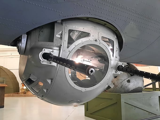 The Sperry ball turret—where WWII gunners demonstrated that bravery sometimes comes in uncomfortable packages. My back hurts just looking at it.