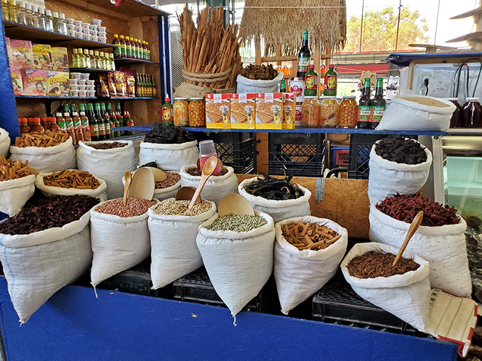 Spice mountains that would make Marco Polo reroute his entire expedition – each sack contains worlds of flavor waiting to be discovered.