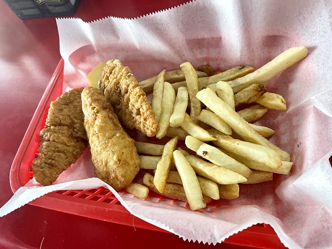 Golden chicken tenders and fries – simple food done right is like a good pair of jeans: reliable, satisfying, and always in style.