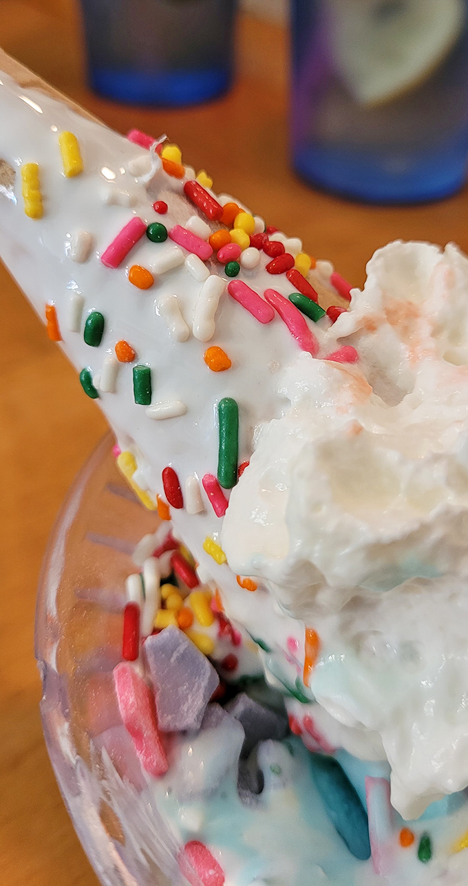 Rainbow sprinkles aren't just toppings—they're confetti for celebrating the fact that you're eating ice cream instead of adulting.