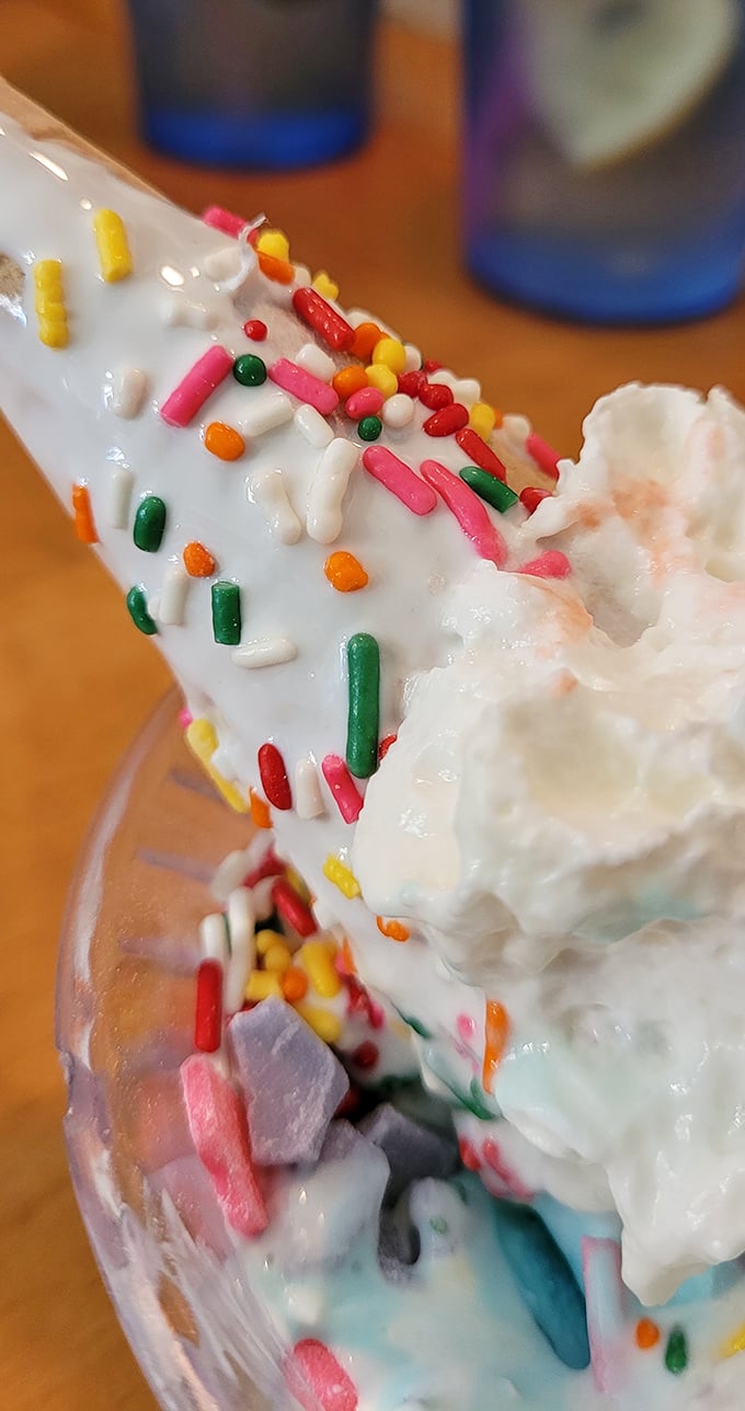 Rainbow sprinkles aren't just toppings—they're confetti for celebrating the fact that you're eating ice cream instead of adulting.