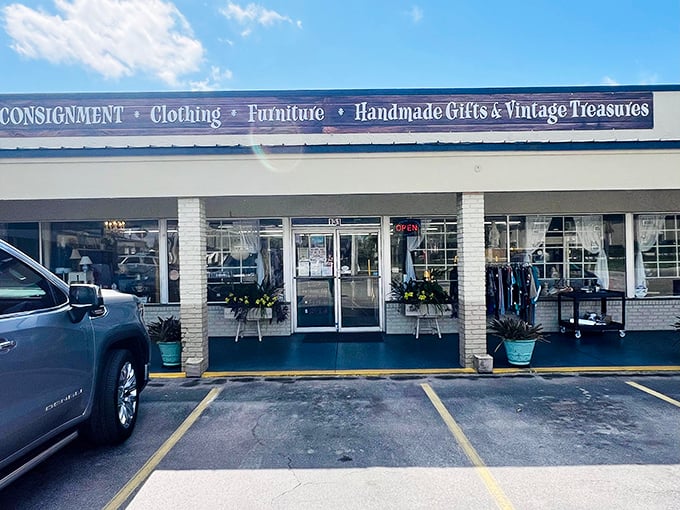 Unique Boutique's storefront suggests treasures inside that won't require a second mortgage or buyer's remorse therapy.