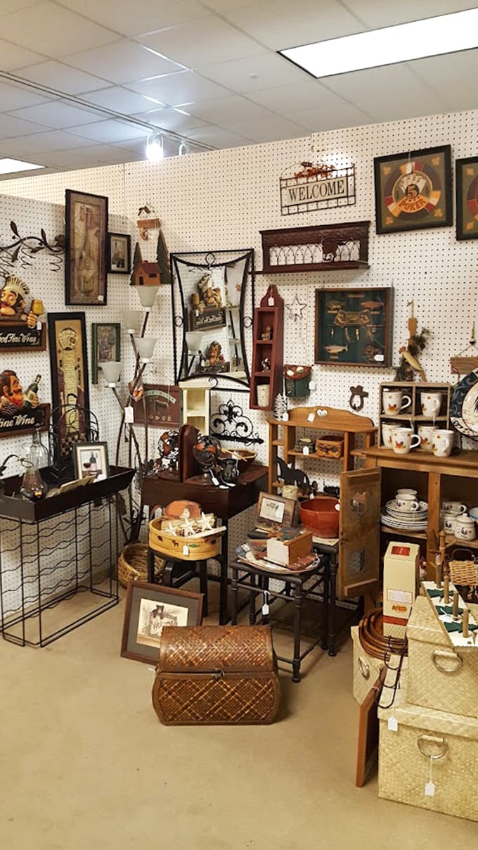 This booth is what happens when country charm meets meticulous organization—Martha Stewart's fantasy garage sale come to life.